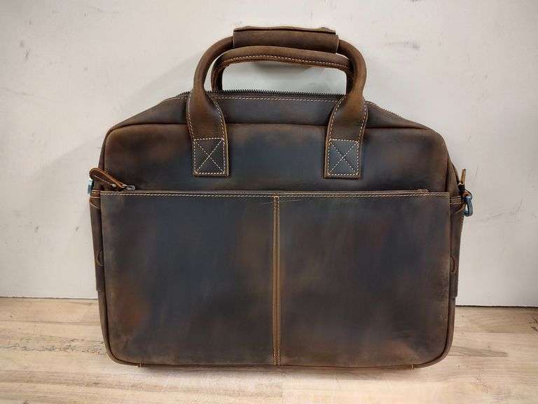AUGUS Leather Messenger Bag w/Extra Straps | Open Box - Rio Grande Trade