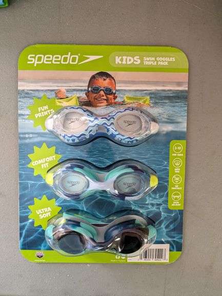 Swim Day BUNDLE - SPEEDO Kids Swim Goggles 3 pk., BODY GLOVE Child Swim ...