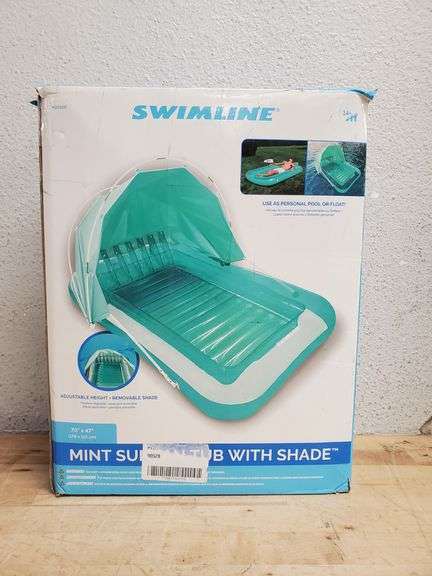 Swimline Mint Suntan Tub With Shade | Open Box - Rio Grande Trade
