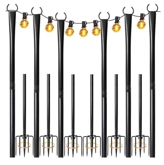 Nexillumi 6 Pack String Light Poles | Open Box - Rio Grande Trade