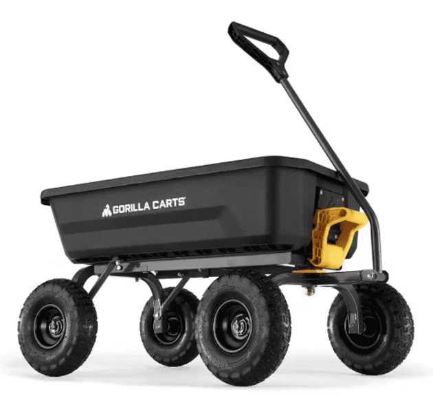 GORILLA CARTS 4 cu. ft. Patented Poly Dumping Garden Cart, 600 lbs. | Open Box - Rio Grande Trade