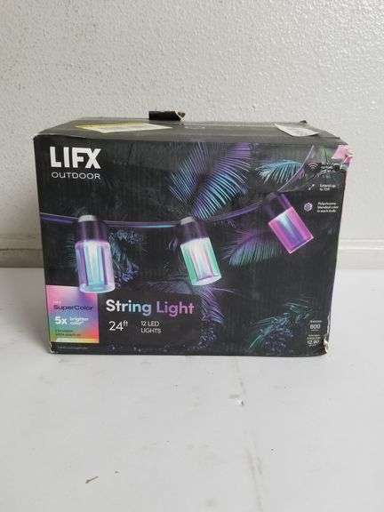 LIFX Outdoor SuperColor 24FT String Light 12 LED Lights | Open Box ...