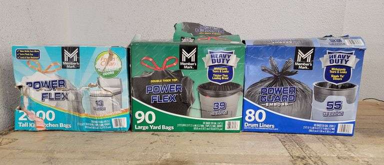 MEMBER'S MARK Trash Bag Bundle- Tall Kitchen Bags ct.200 , Large Yard ...