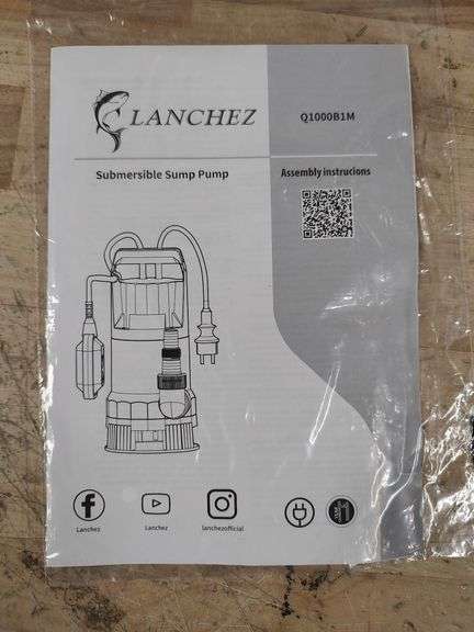 LANCHEZ Submersible Sump Pump, Q1000B1M | Open Box - Rio Grande Trade