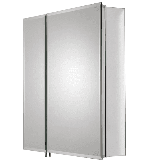 Croydex Newton Aluminum Bathroom Storage Vanity Mirror Medicine Cabinet ...