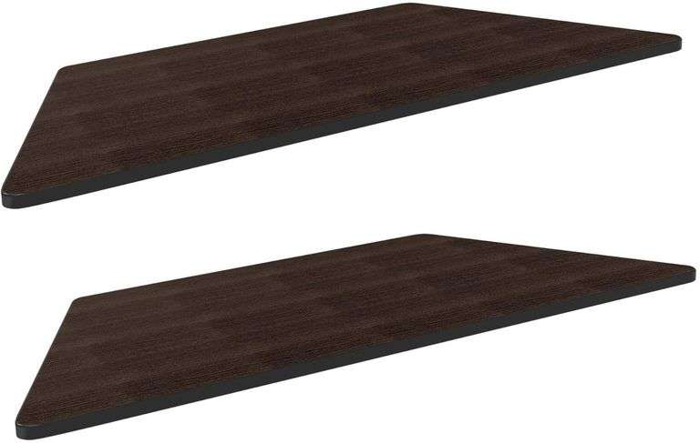 WorkPro Flex Collection Trapezoid Table Top, Espresso, 60" x 30", Set ...