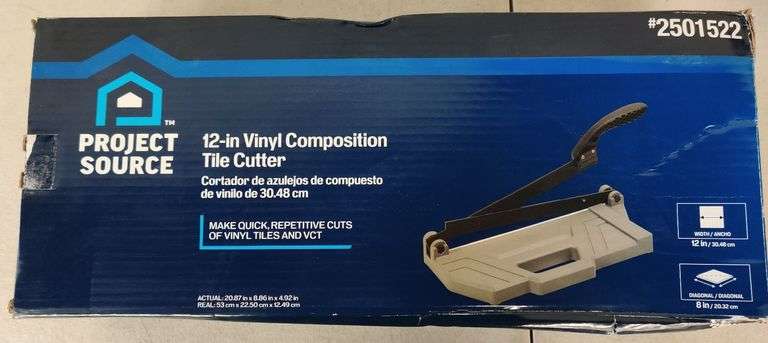 Project Source 12" Vinyl Composition Tile Cutter | Open Box - Rio ...