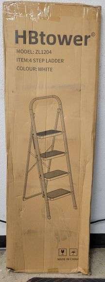 HBTOWER 4 Step Ladder 18.5"W x 29.3"L x 62.8"H | Open Box - Rio Grande ...