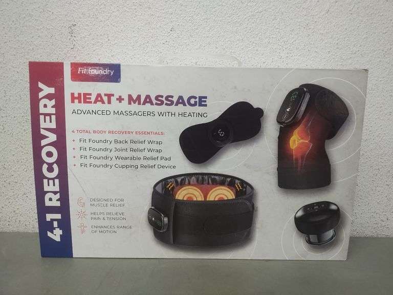 Fit Foundry 4-in-1 Heat & Massage Recovery Pack for Relief | Open Box ...