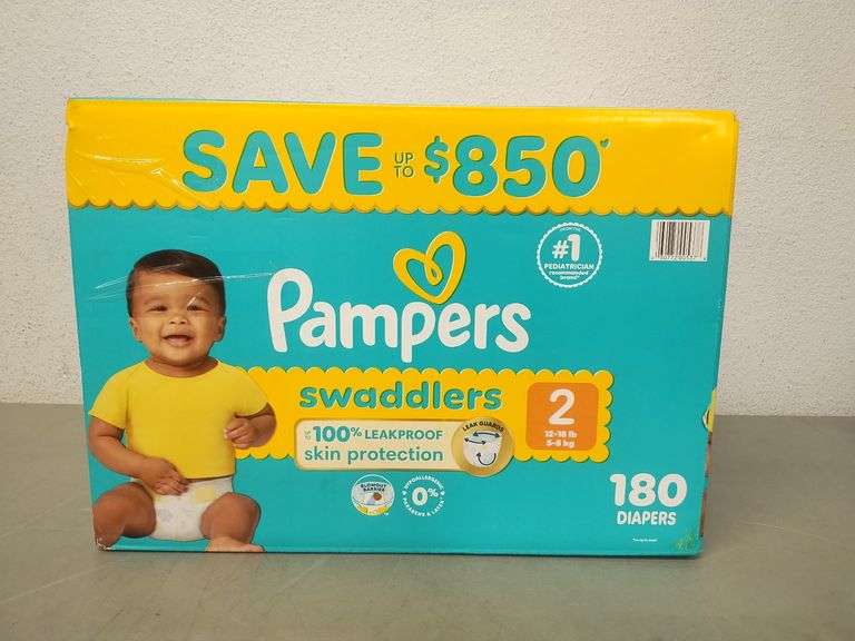 Pampers Swaddlers Diapers, Size 2 - 180 Diapers | Open Box - Rio Grande ...