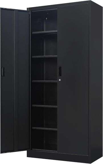 Steel Locking Storage Cabinet | Damaged | (See Condition Notes) - Rio ...