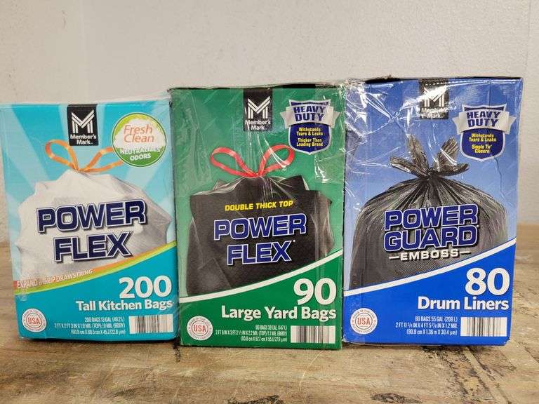 MEMBER'S MARK Trash Bag Bundle- Tall Kitchen Bags ct.200 , Large Yard ...