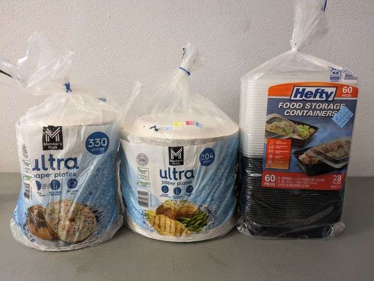 Disposable Bundle - HEFTY Food Storage Containers 60pc 28oz, MEMBER'S ...
