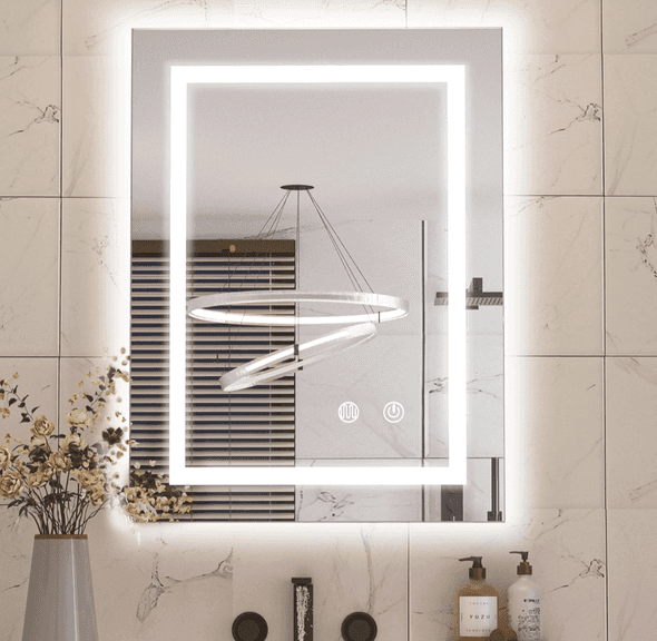 24''x32'' LED Bathroom Mirror With Lights | Open Box - Rio Grande Trade