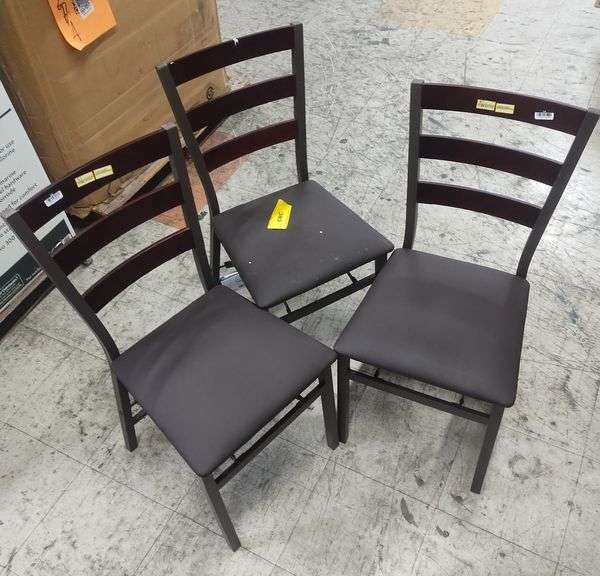 Peakform Wood Ladder Back Folding Chair, Set Of 3 | Open Box | (See ...