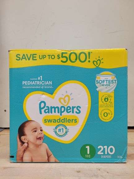 Pampers Swaddlers - Size 1, 210 Diapers | Open Box - Rio Grande Trade