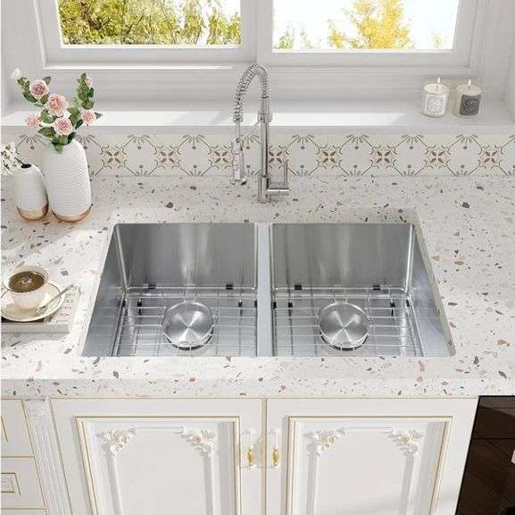 Rhbamoa 30" Double Bowl Kitchen Sink | Open Box - Rio Grande Trade