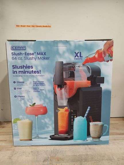 ICEMAN Slush-Ease MAX Slushie Maker, 64oz | Open Box | (See Condition ...