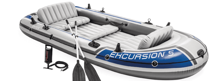 INTEX Excursion Boat Set 12'x5' 6" | Open Box - Rio Grande Trade
