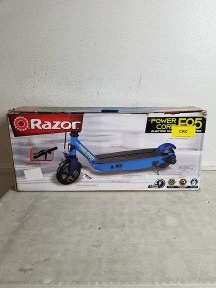 RAZOR POWER CORE E95 Electric Hub Motor Scooter, Blue | Open Box | (See ...