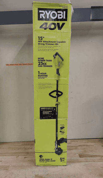 RYOBI 40V Attachment Capable String Trimmer Kit, 15" | Open Box - Rio ...
