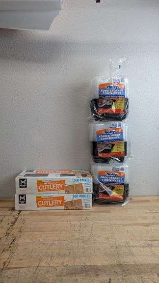 Hefty Food Storage Containers & Clear Cutlery Bundle | Open Box - Rio ...