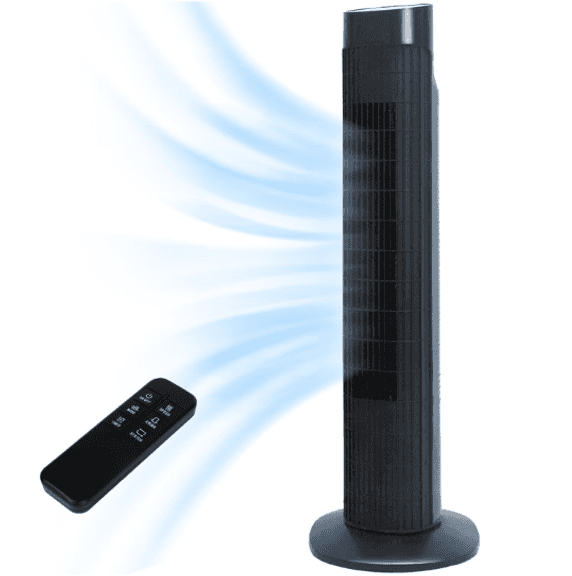 Breeze Slim Premium Bladeless 32 Inch, 3 Speed Oscillating Tower Fan ...