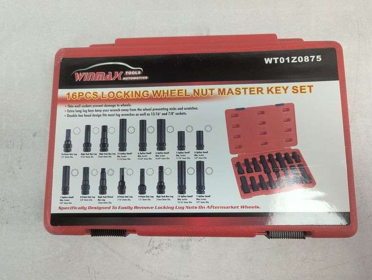 WINMAX 16pc Locking Wheel Nut Master Key Set | Open Box - Rio Grande Trade