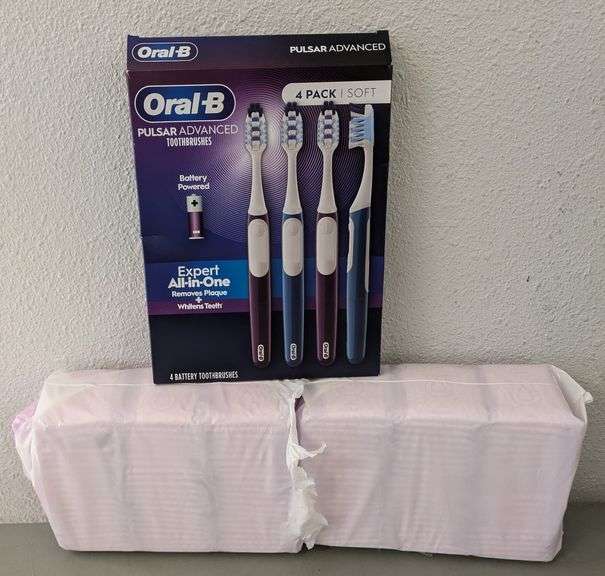 Self Care Bundle - Women's Pads Two Pack; ORAL-B Pulsar Advanced ...