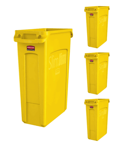 Rubbermaid Commercial Products Slim Jim Trash/Garbage Can with Venting ...