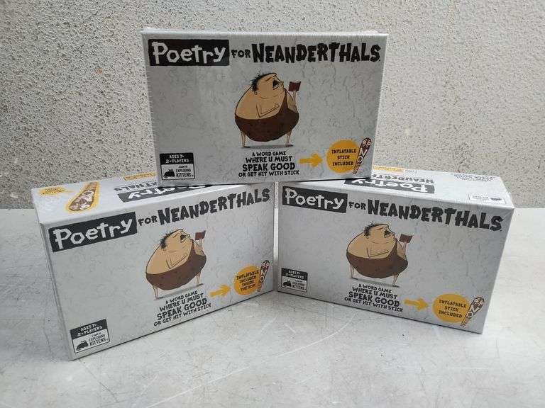 EXPLODING KITTENS Party Game Poetry For Neanderthals, Set of 3 | Like ...