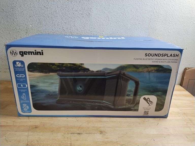 GEMINI Sound Splash Floating Bluetooth Speaker | Open Box | (See ...