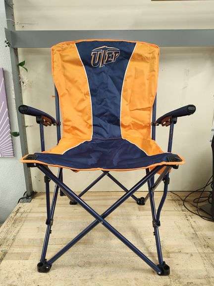 LOGOBRANDS Officially Licensed UTEP Hard Arm Folding Chair | Open Box ...