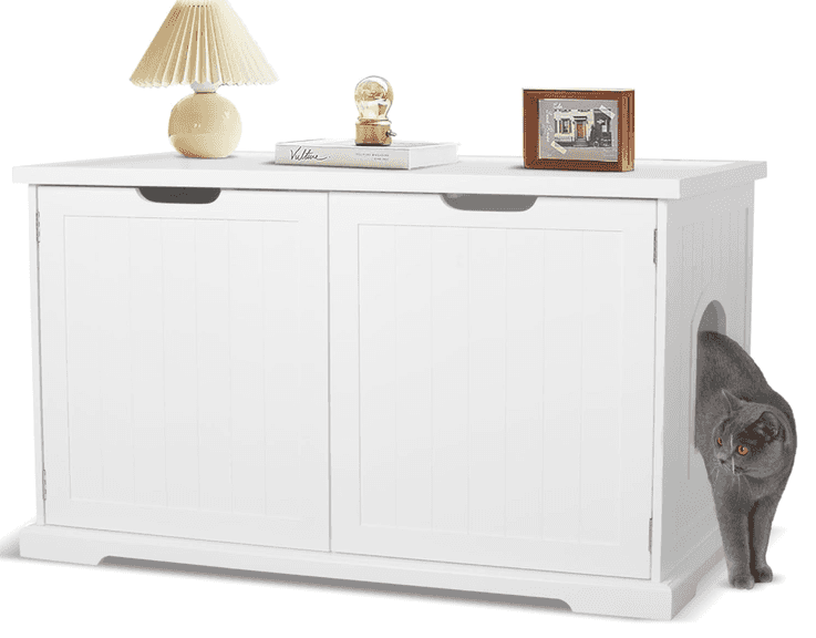 Zoovilla Cat Litter Box Enclosure - White. | Open Box - Rio Grande Trade