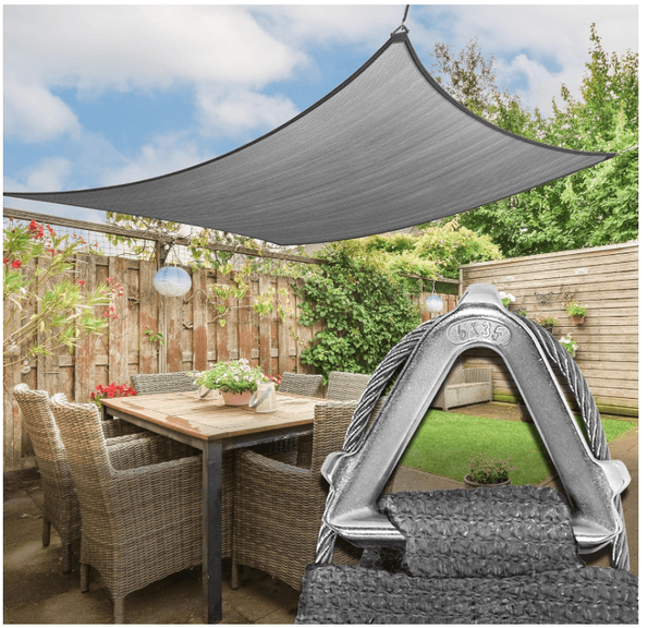 Royal Shade Heavy Duty 16' x 24' Grey Sun Shade | Open Box - Rio Grande ...