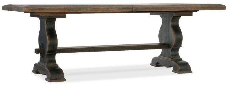Hooker Furniture Bandera Oak & Walnut Veneer Dining Table, 86" | Open ...