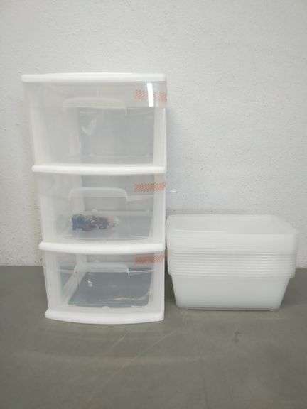 Storage Bundle: HOMZ 3-Drawer Tower And Life Story 10 Pack 6L Storage ...