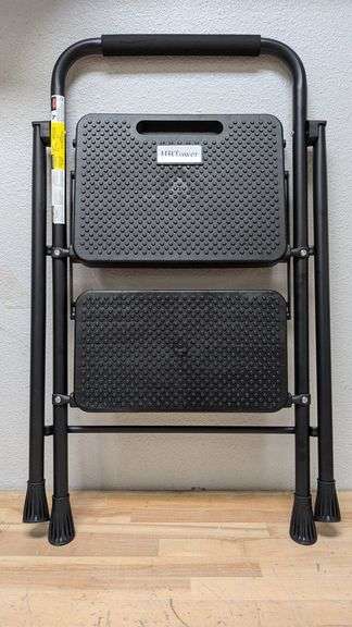 HB Tower 2 Step Ladder, Black. | Open Box - Rio Grande Trade