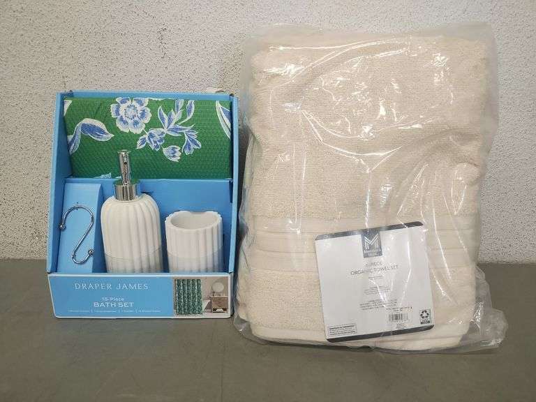 Bathroom Bundle: Member's Mark 6Pcs Organic Towel Set And Draper James ...