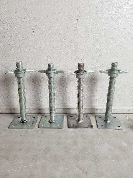 LJJJXXX Adjustable Leveling Jack 12" Scaffolding Galvanized Screw Solid ...