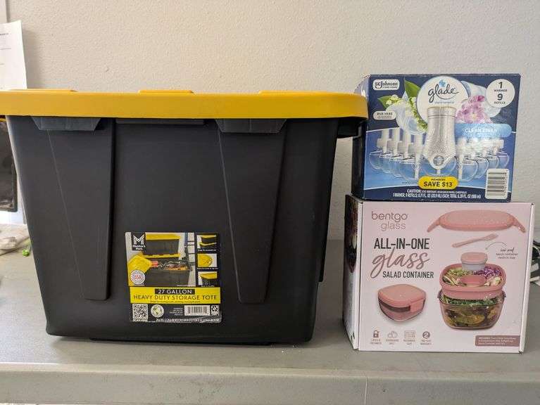 MISC Bundle- MEMBER'S MARK 27 Gal Heavy Duty Storage Tote, BENTGO All ...