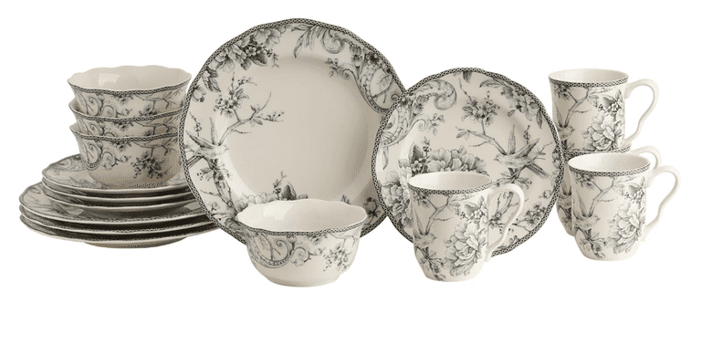 222 FIFTH Adelaide Porcelain Dinnerware Set, 16pc | Open Box - Rio ...