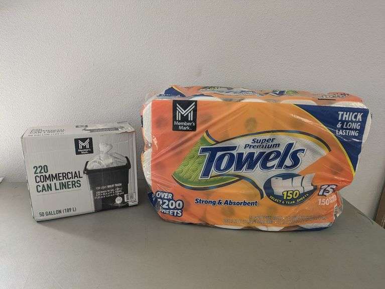 MEMBERS MARK Super Premium Towels, 15 Rolls & MEMBERS MARK Commercial ...