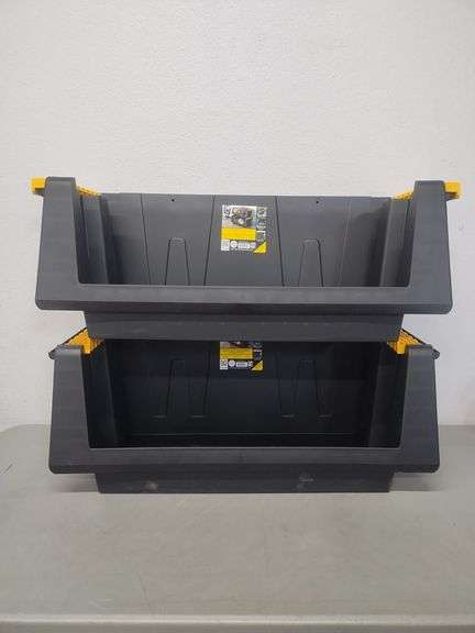 Member's Mark Heavy Duty Stackable Storage Bins, Set Of 2 | Open Box ...