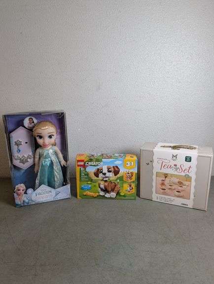 MEMBERS MARK 15 Piece Porcelain Tea Set, DISNEY Frozen Elsa Doll and a ...