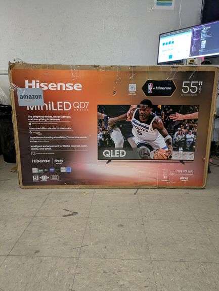 HISENSE QD7 Series 55" QLED Amazon Fire TV | Open Box | (See Condition ...