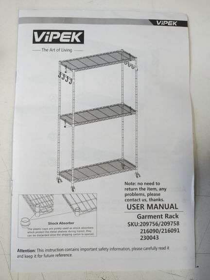 VIPEK Rolling Wire Shelving Unit, No Dimensions, White | Open Box ...