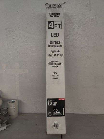 18-Watt 4 ft. T8 G13 Type A Plug and Play Linear LED Tube Light Bulb ...
