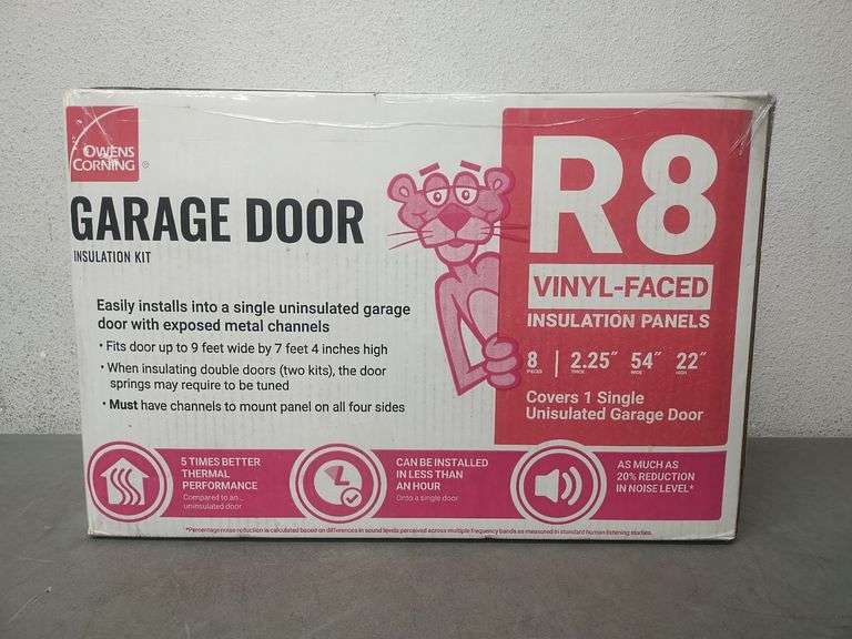 OWENS CORNING Garage Door R8 Vinyl-Faced Insulation Kit | Open Box ...