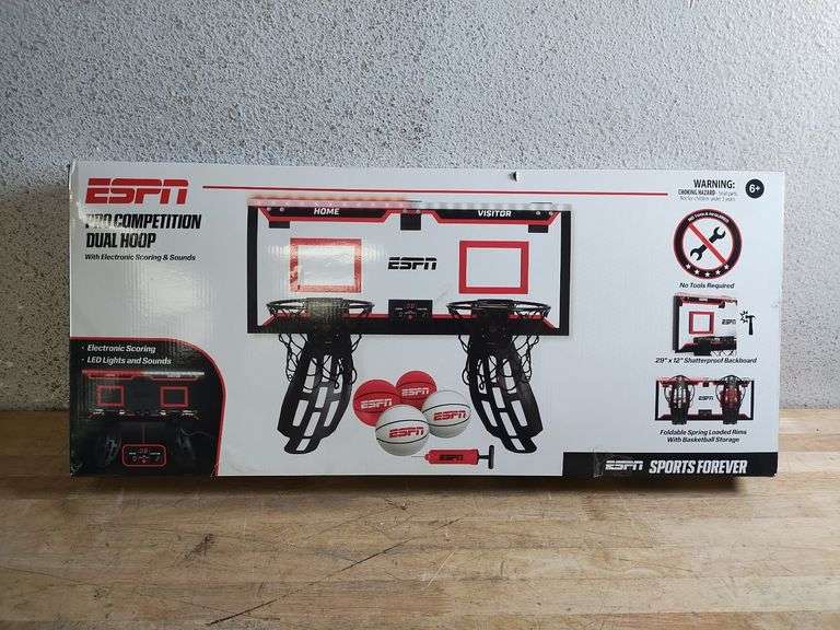 ESPN Pro Competition Dual Hoop W/Electronic Scoring & Sound | Open Box ...